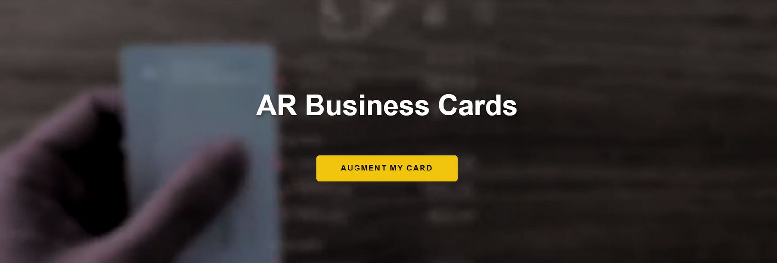 Augmented Reality Business Cards - Augment My Card